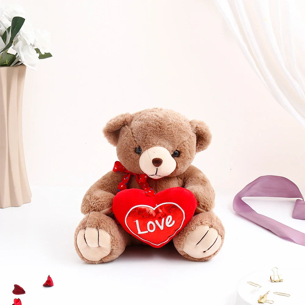 Choco Brown Teddy Bear With Heart
