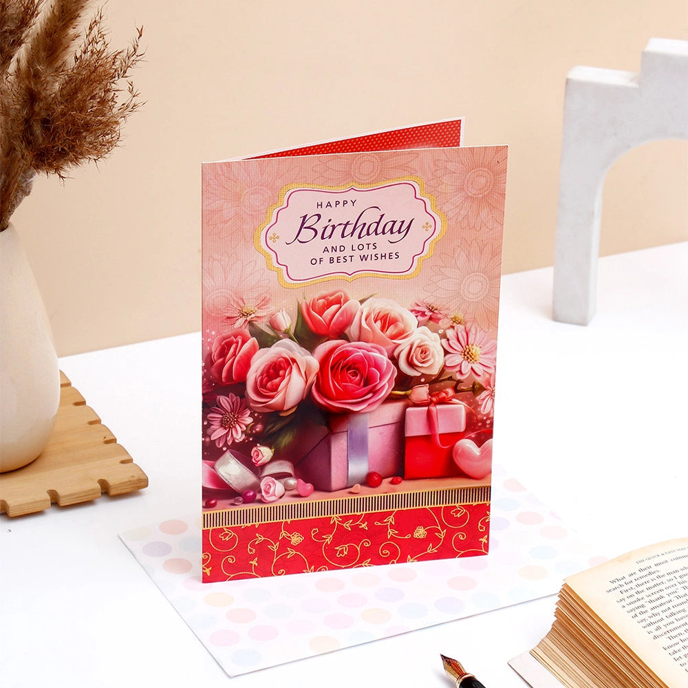 Happy Birthday And Lots Of Best Wishes Greeting card