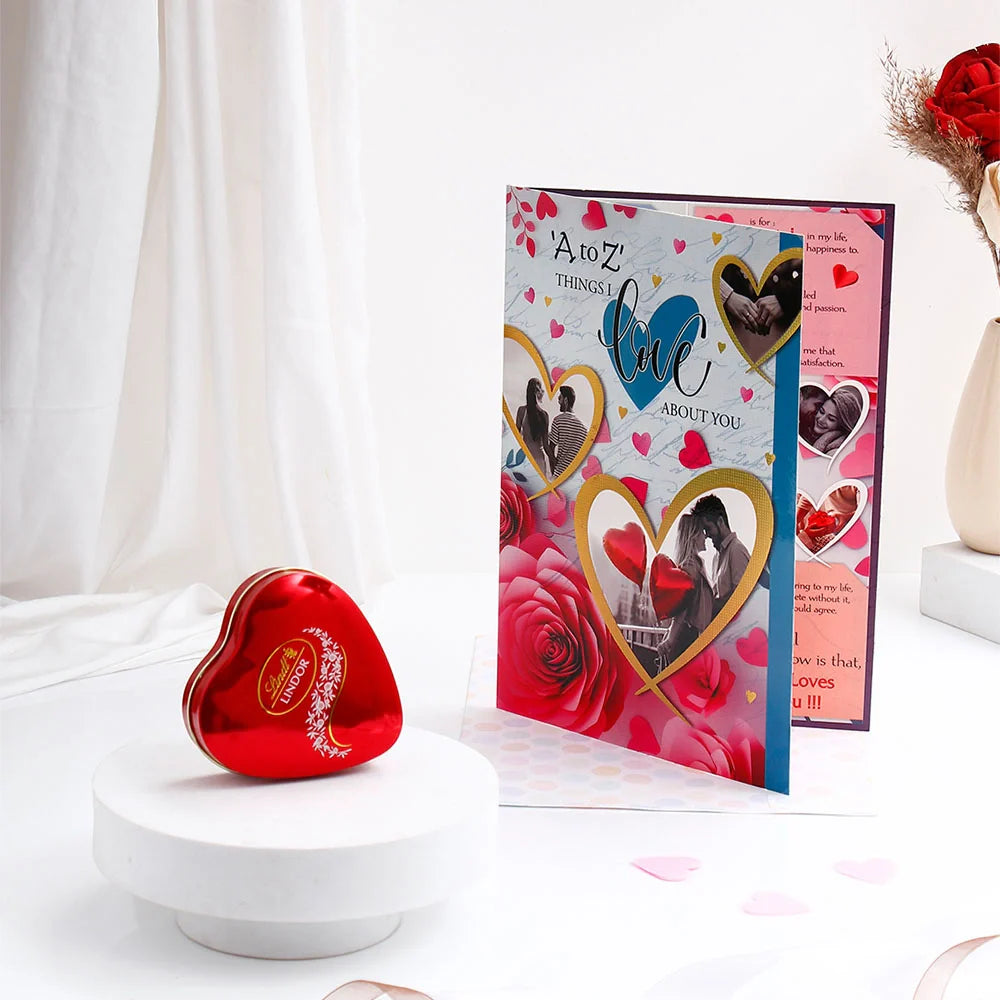 Lindt Chocolate With A to Z Things I Love About You Greeting Card and ...